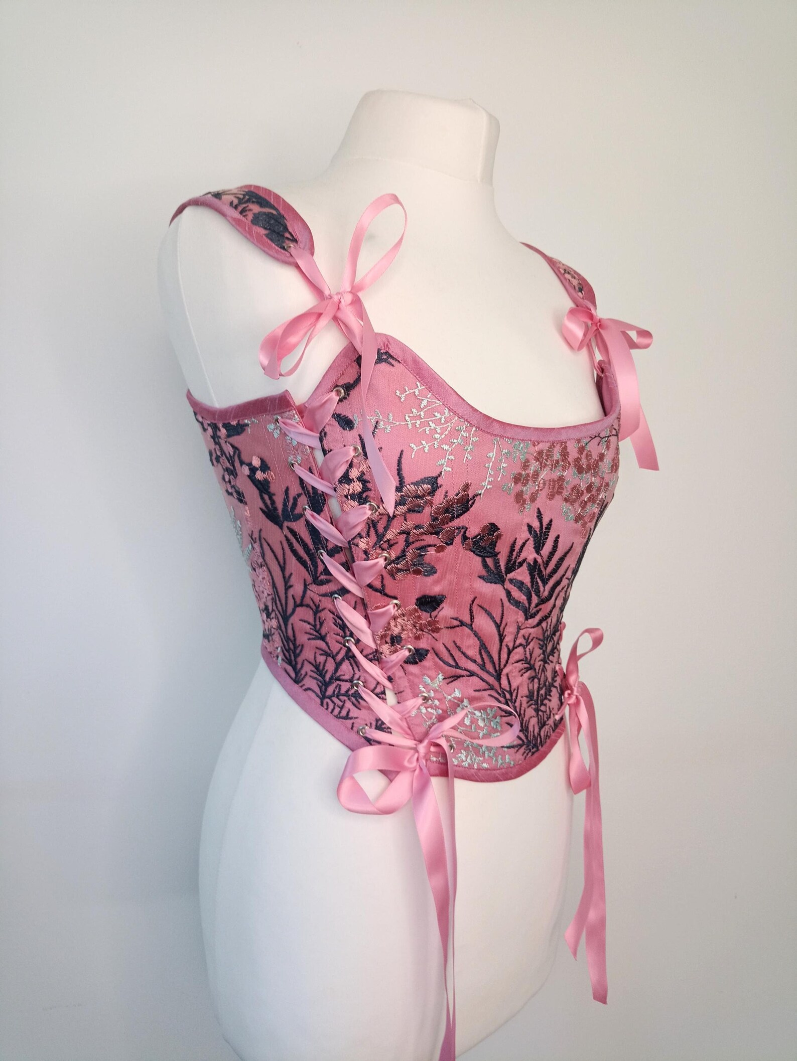 Custom Dusky Pink Renaissance Corset Stays 18th Century Vintage Rose ...