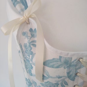 Small Peppermint Bird Toile De Jouy Renaissance Corset 18th Century ...