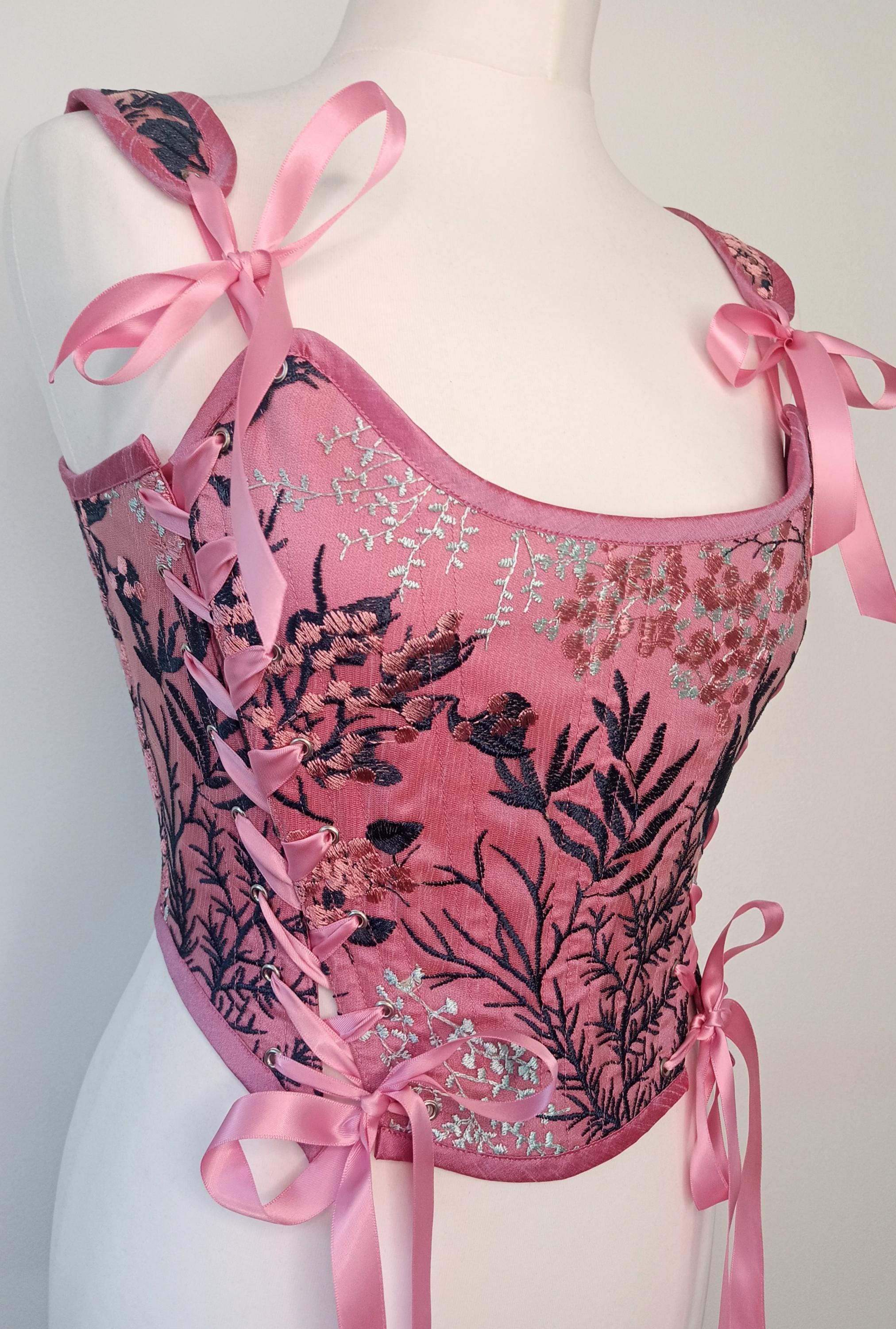 Custom Dusky Pink Renaissance Corset Stays 18th Century Vintage Rose ...