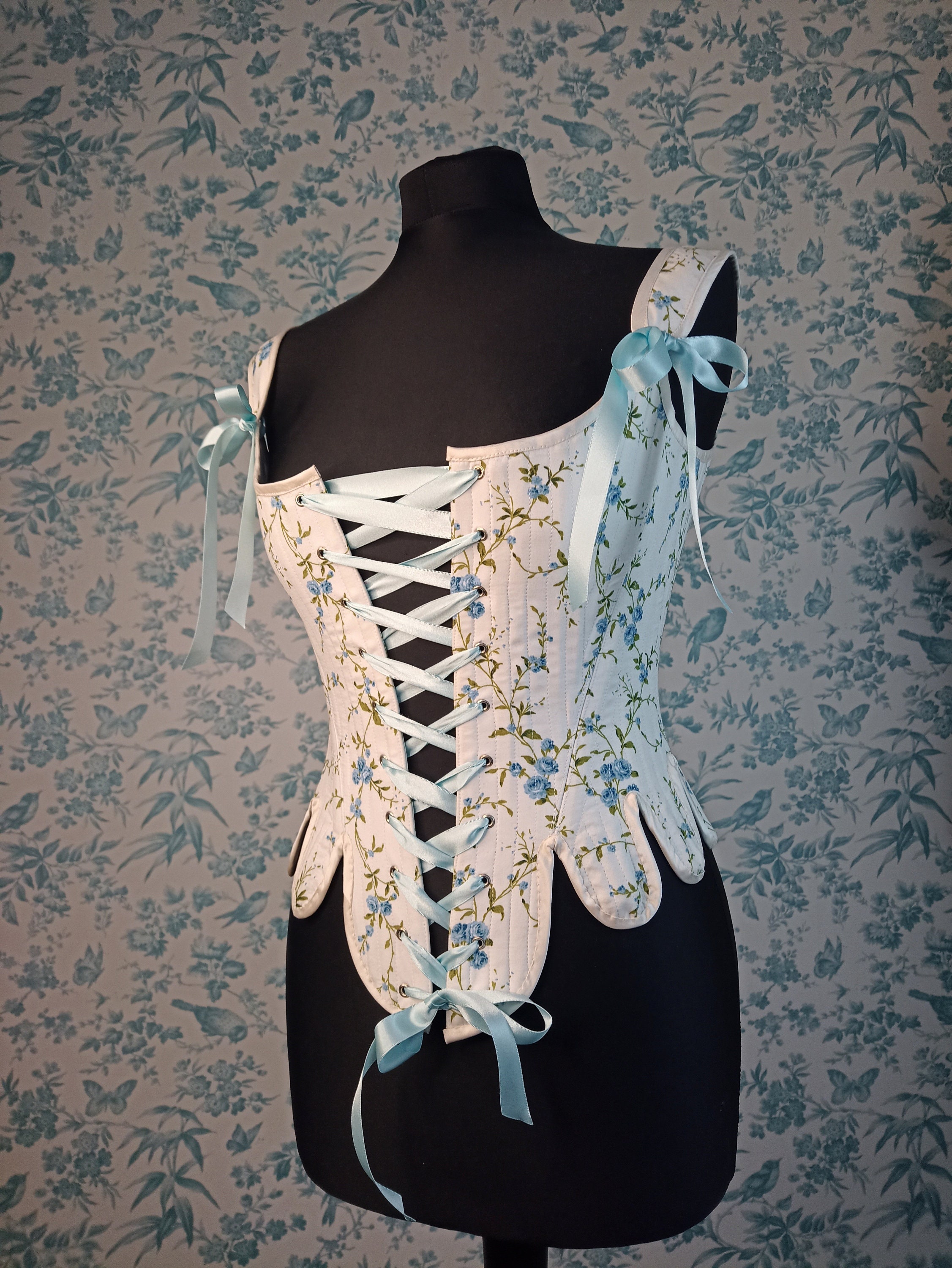 Small 18th Century Stays Corset Powder Blue Rococo Marie Antoinette ...