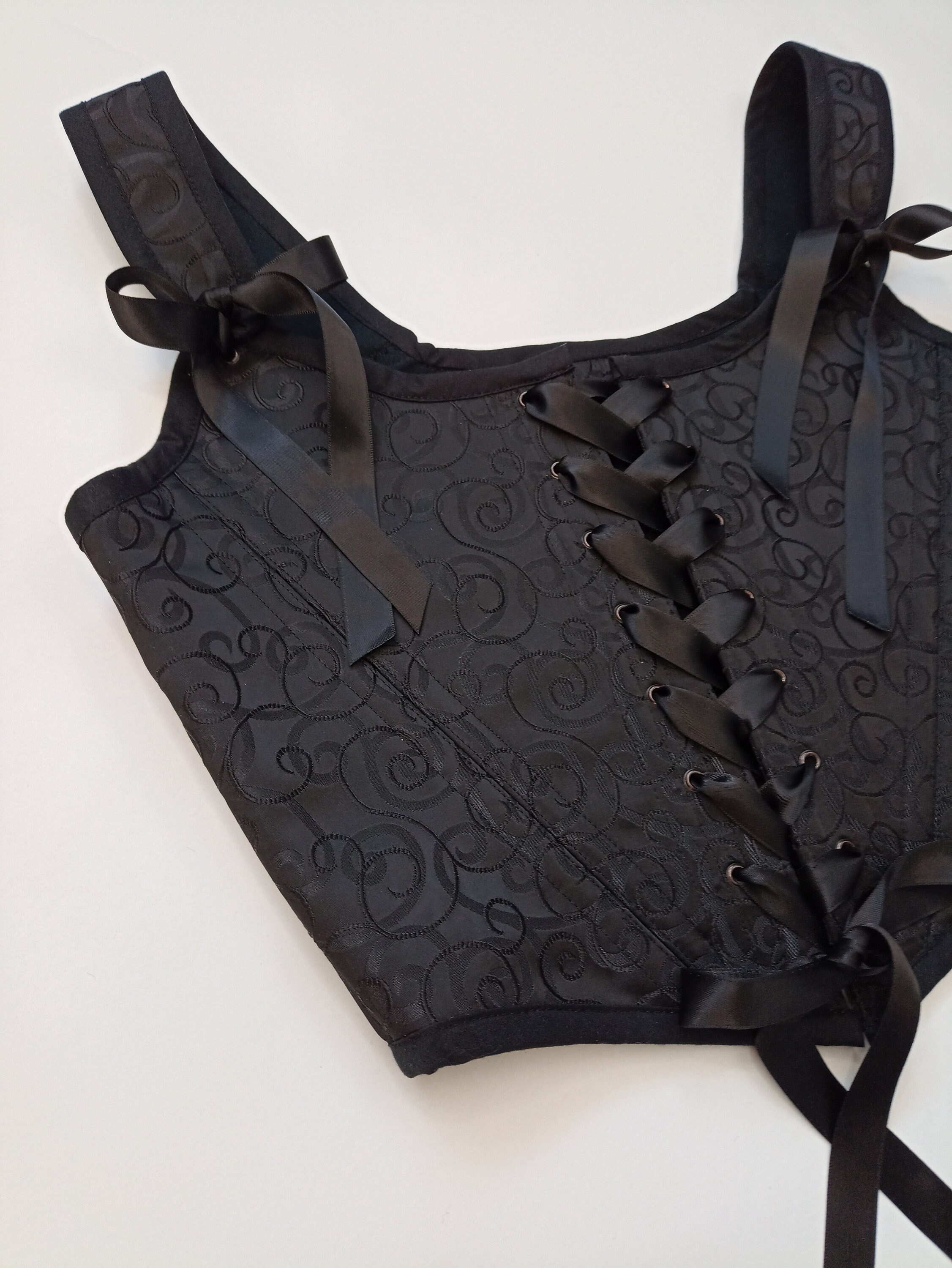 Custom Black Brocade Renaissance Corset Stays 18th Century - Etsy