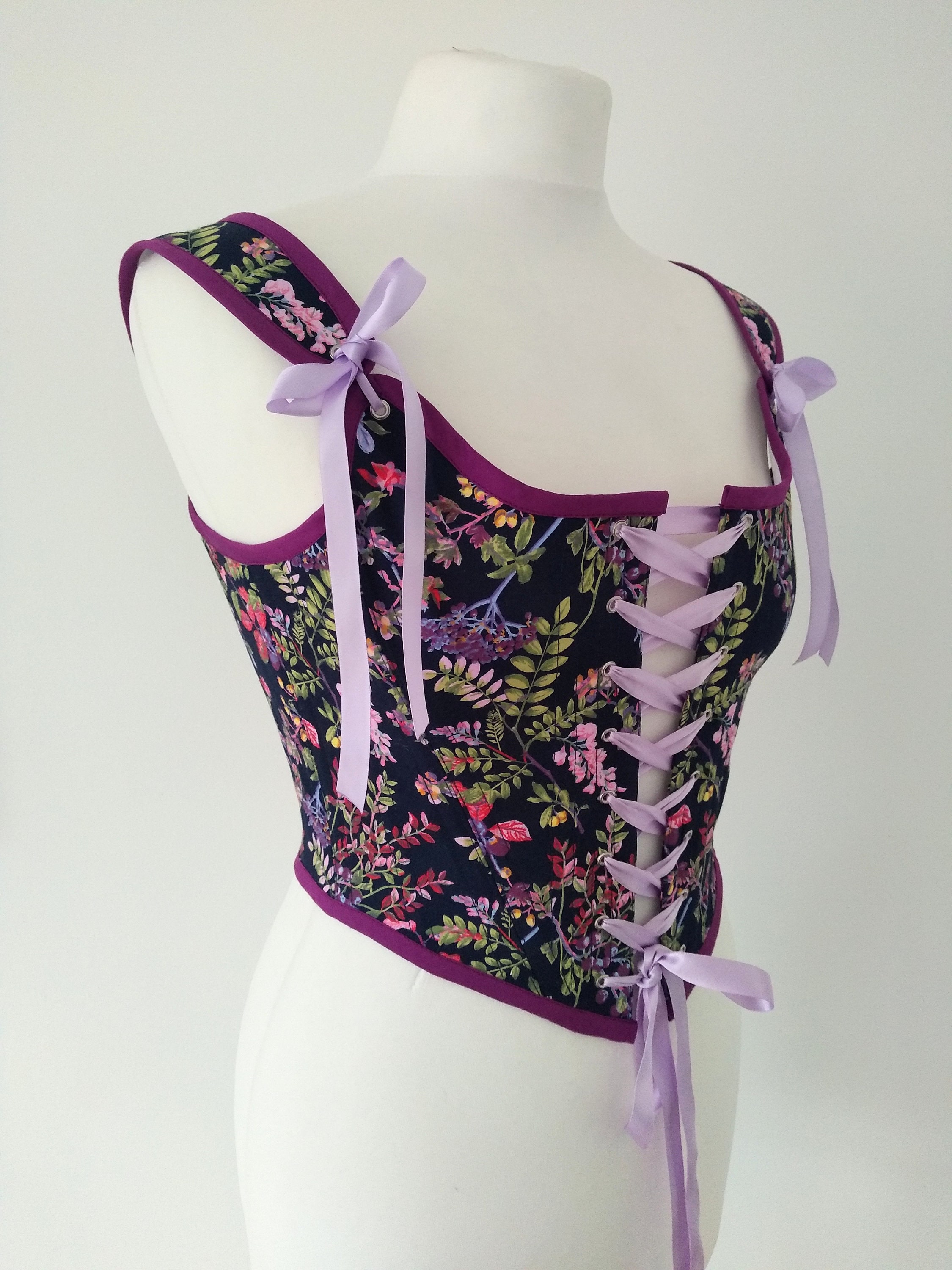 Custom Flowers Renaissance Corset Stays 18th Century Costume - Etsy