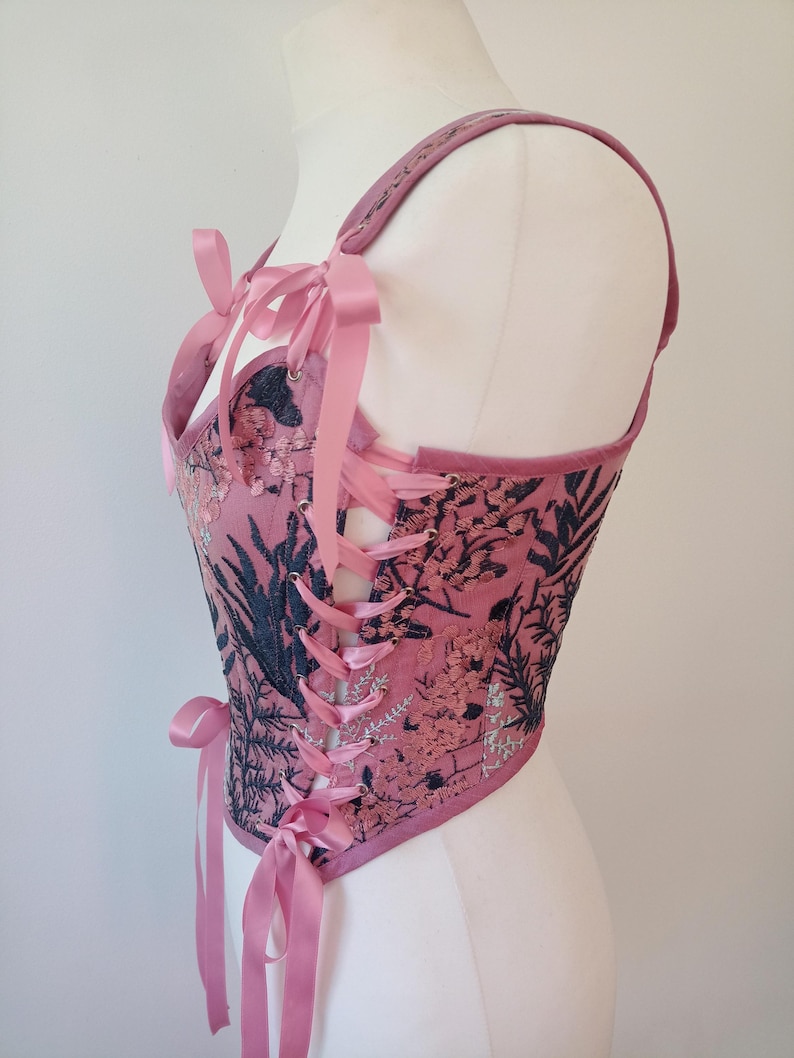 Custom Dusky Pink Renaissance Corset Stays 18th Century Vintage Rose ...