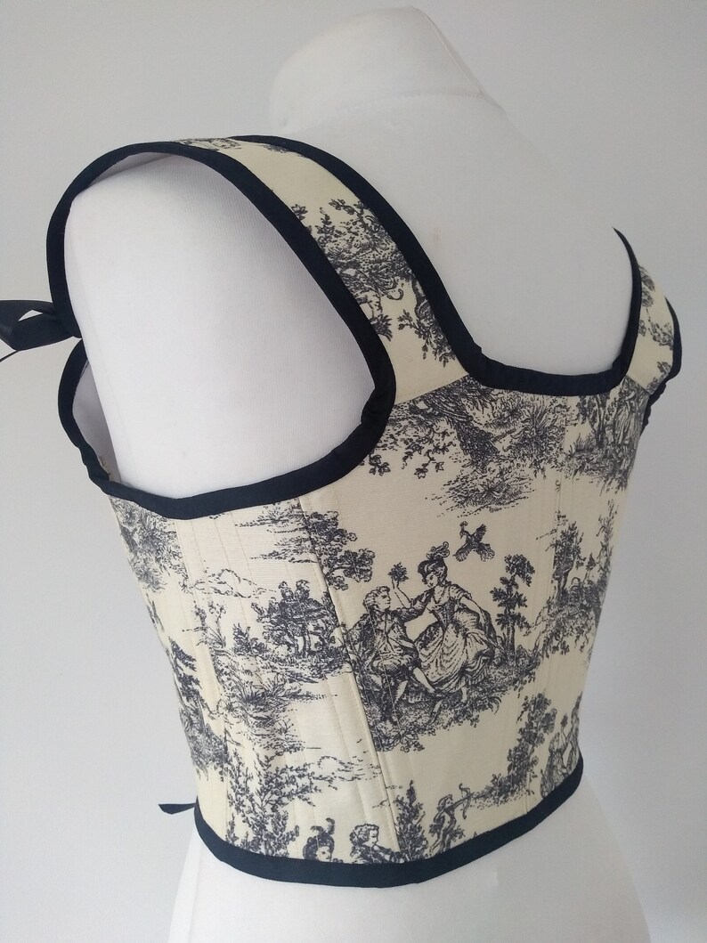 Small Renaissance Corset Stays 18th Century Bodice in Black - Etsy