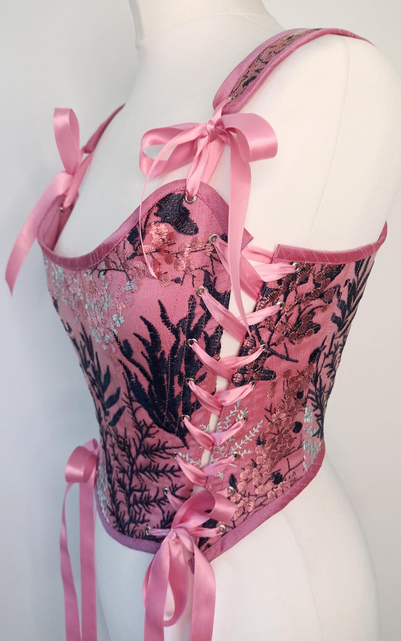Custom Dusky Pink Renaissance Corset Stays 18th Century Vintage Rose ...