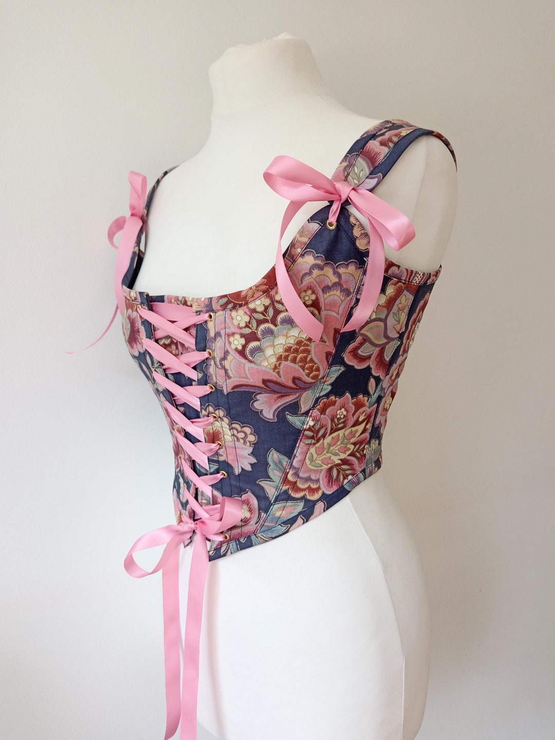 Small Vintage Renaissance Stays Corset 18th Century Costume Birds and ...