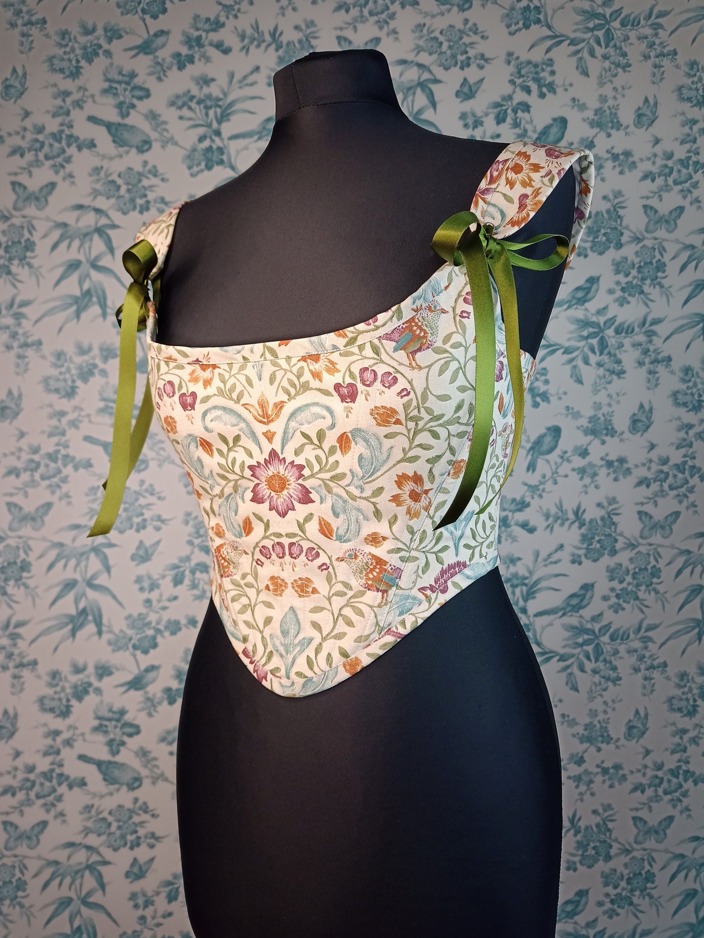Custom Renaissance Corset Stays 18th Century Rustic Tudor Botanical ...
