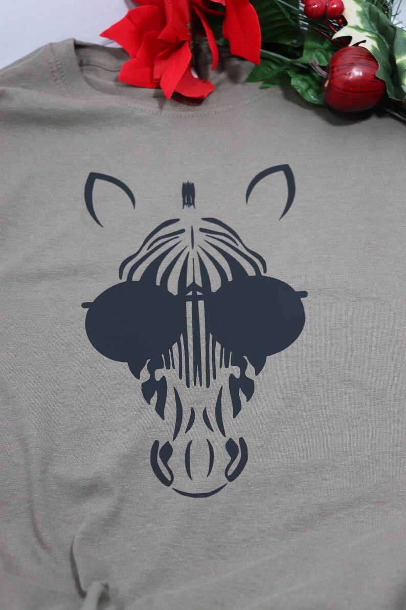 Zebra T-shirt With Shades - Etsy