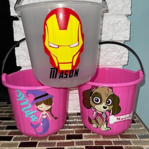 Personalized Character Halloween Bucket - Etsy