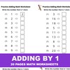 10 Printable Addition Math Worksheets. Adding by 3. Numbers 1-20 ...