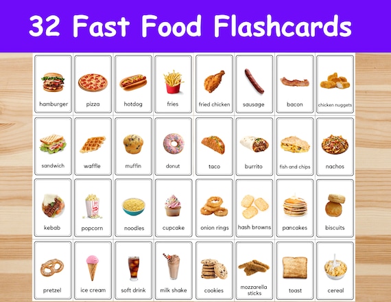 Tarjetas Didácticas De Comida Para Imprimir Cómo Diseñar Tarjetas