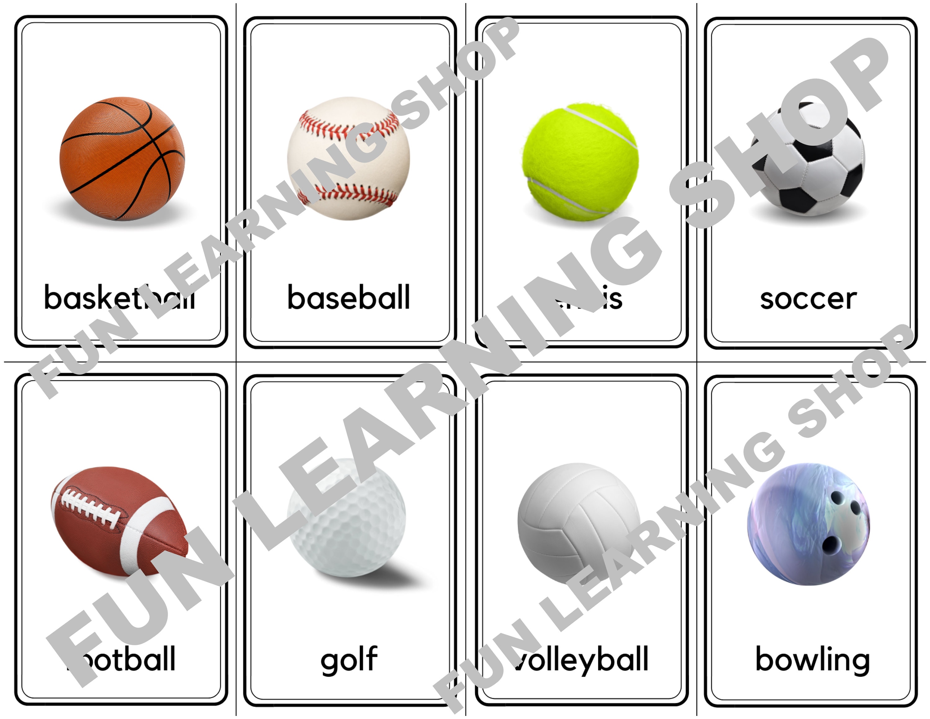 Sports Ball Flashcards at Tristan Wilkin blog