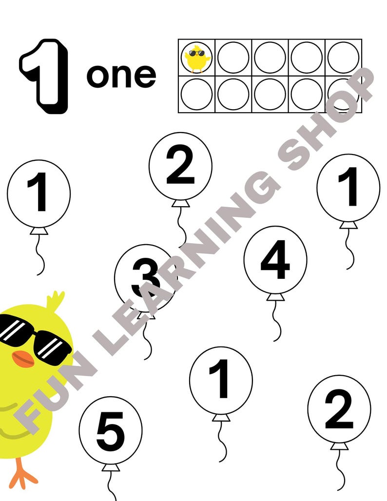 Find and Color Numbers 1–10 Worksheets (printable) | Fun Number ...