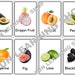 24 Fruits Flashcards / Image Cards for Kids. Nomenclature Cards. PDF ...