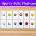 16 Sports Balls Flashcards / Image Cards for Kids, Preschoolers ...