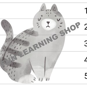 7 Animal Printable Number Sequence Puzzles. Number 1-5 - Etsy