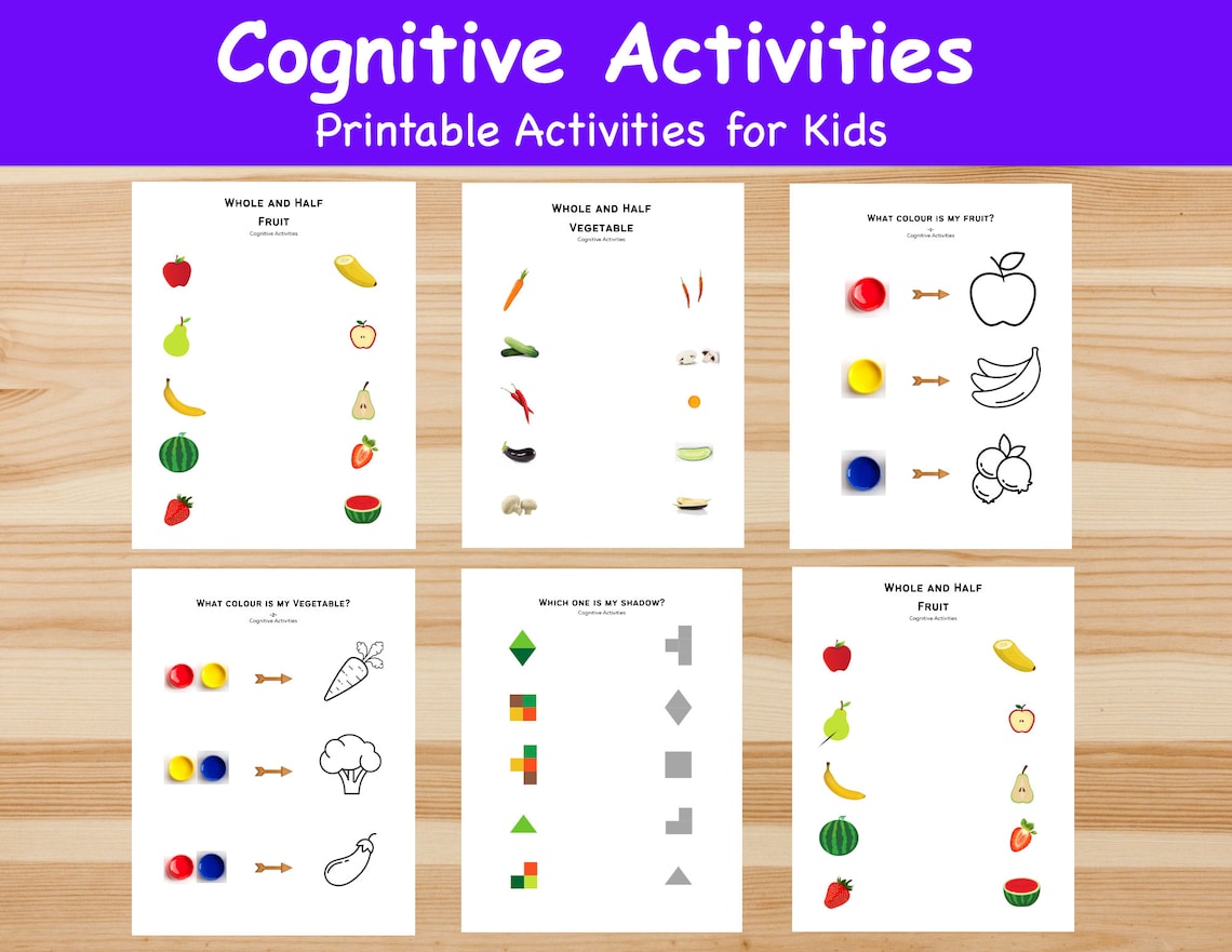Cognitive Activity, Perception Worksheets,macthing, Concentration ...