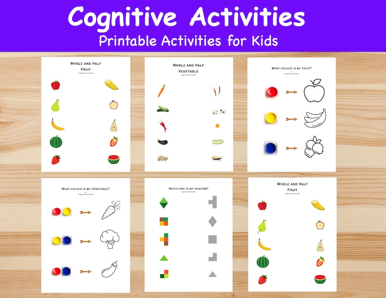 Cognitive Activity, Perception Worksheets,macthing, Concentration ...