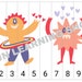 9 Printable Number Sequence Puzzles. Cute Monster Puzzles, Number ...