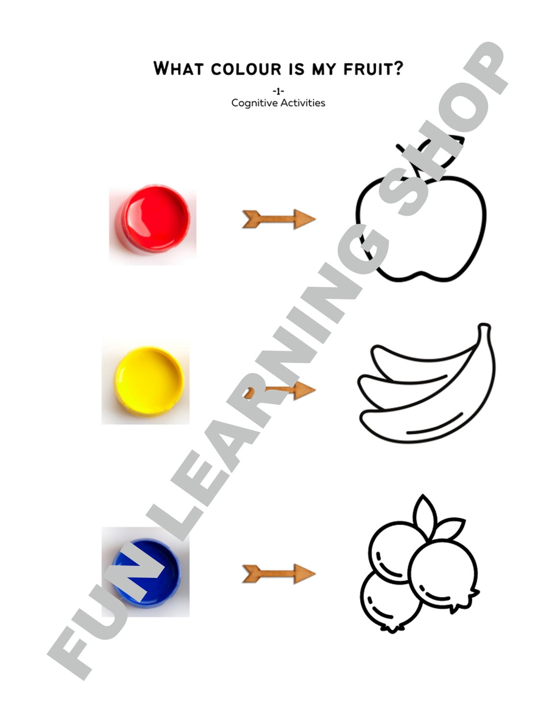Cognitive Activity, Perception Worksheets,macthing, Concentration ...