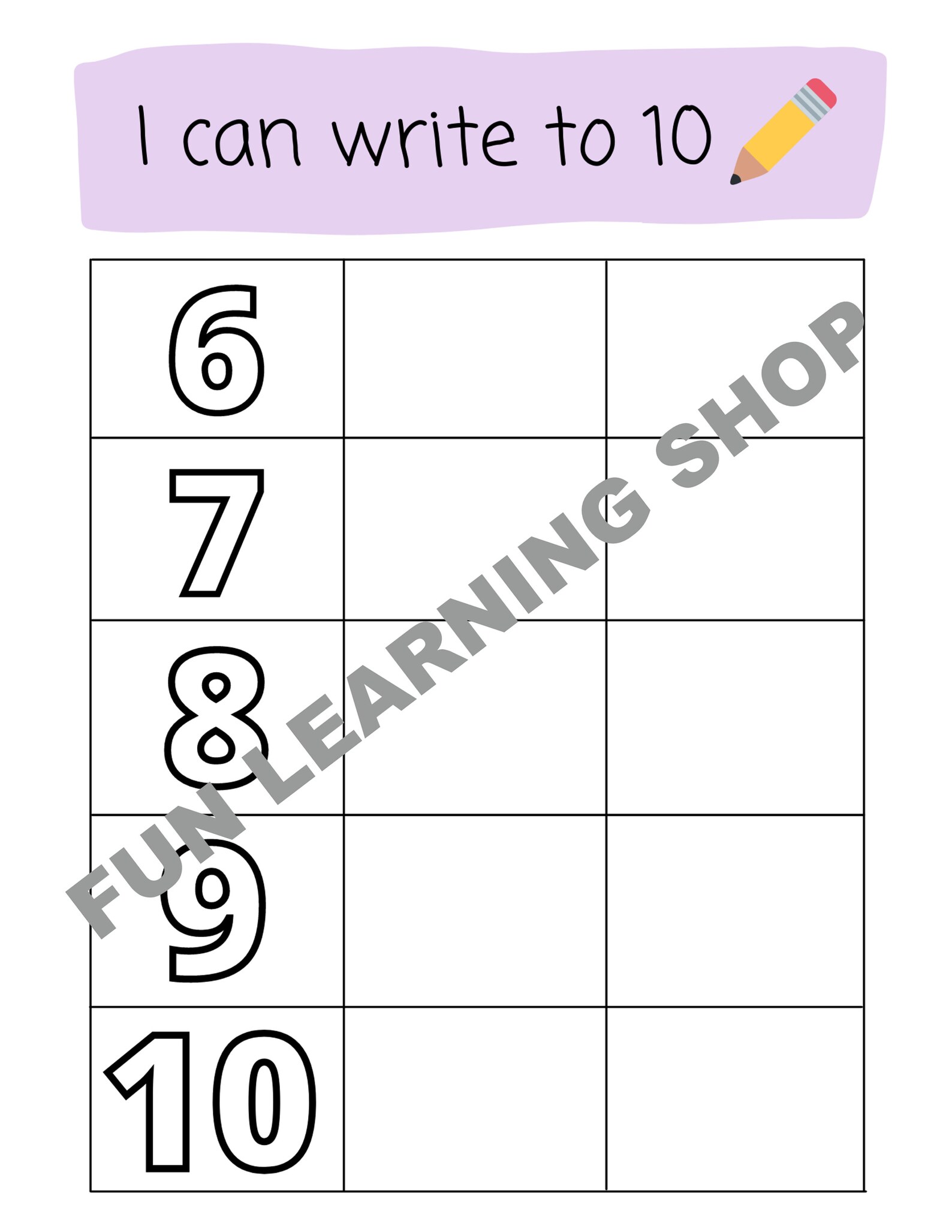 I Can Count to 10. 12 Printable Counting Worksheets. Preschool Math ...