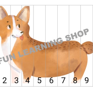 8 Animal Printable Number Sequence Puzzles. Number 1-10. - Etsy