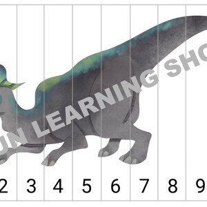 9 Dinosaurs Printable Number Sequence Puzzles. Number 1-10. - Etsy