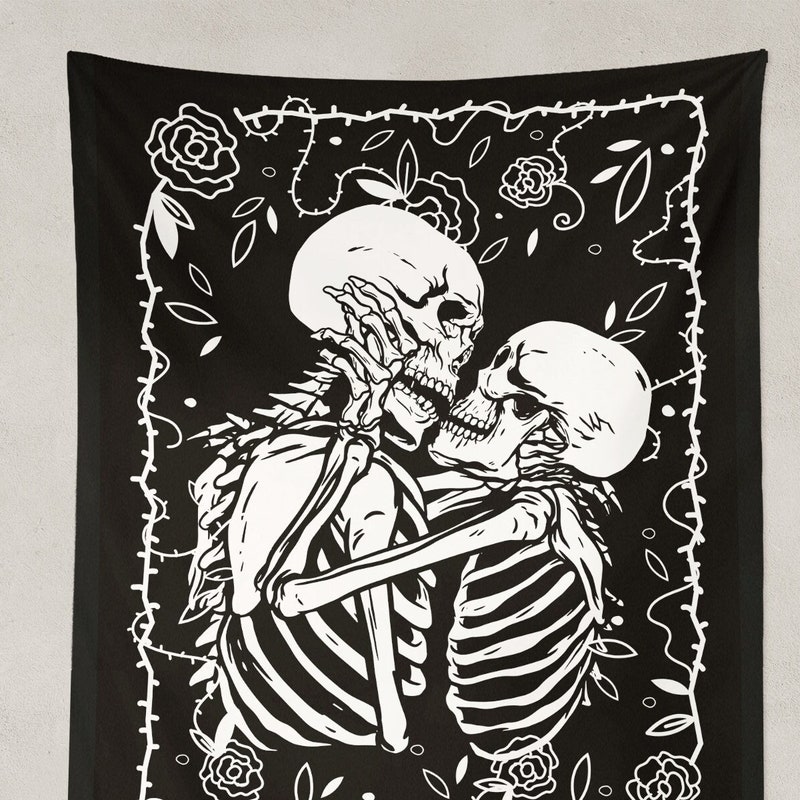 Skeleton Tapestry - Etsy