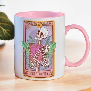 The Audacity Tarot Card Mug, Tarot Mug, Cottagecore Gift, Witchy Mug ...