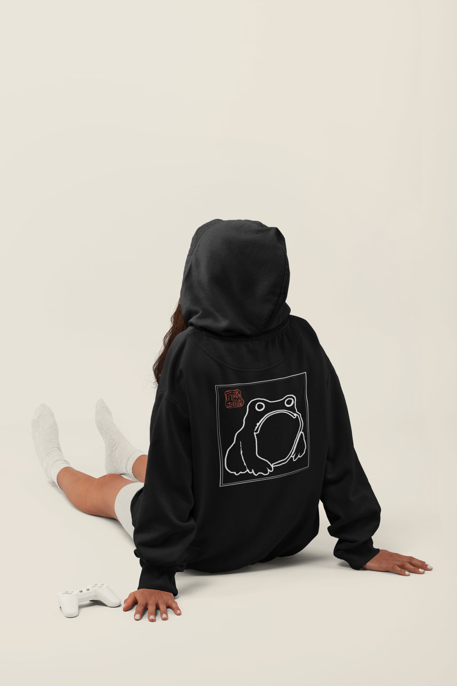 Premium Matsumoto Hoji Japanese Frog Hoodie, Unimpressed Grumpy Sad ...