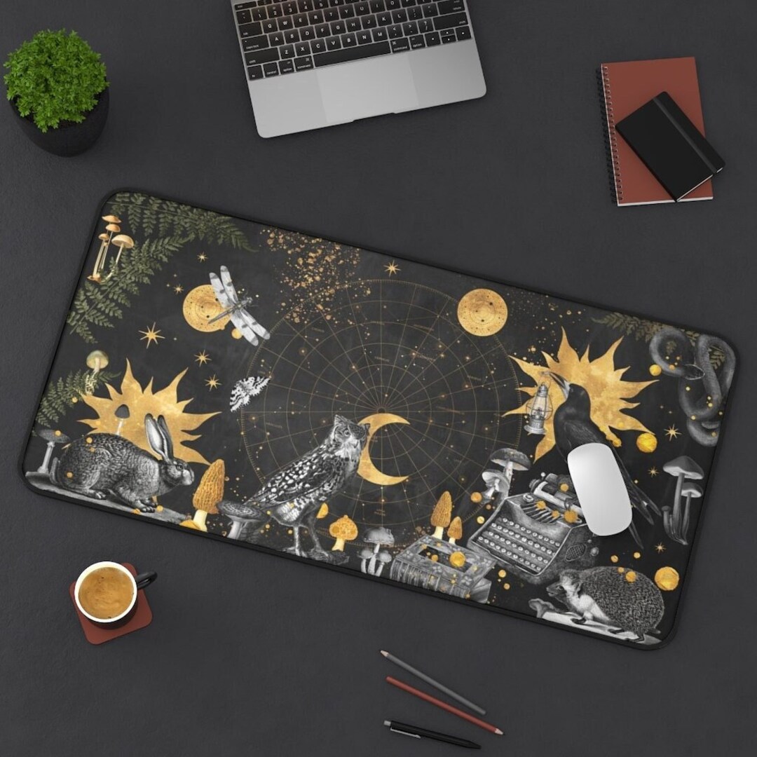 Dark Academia Pad, Dark Cottagecore Desk Mat, Witchy Mushroom Decor ...