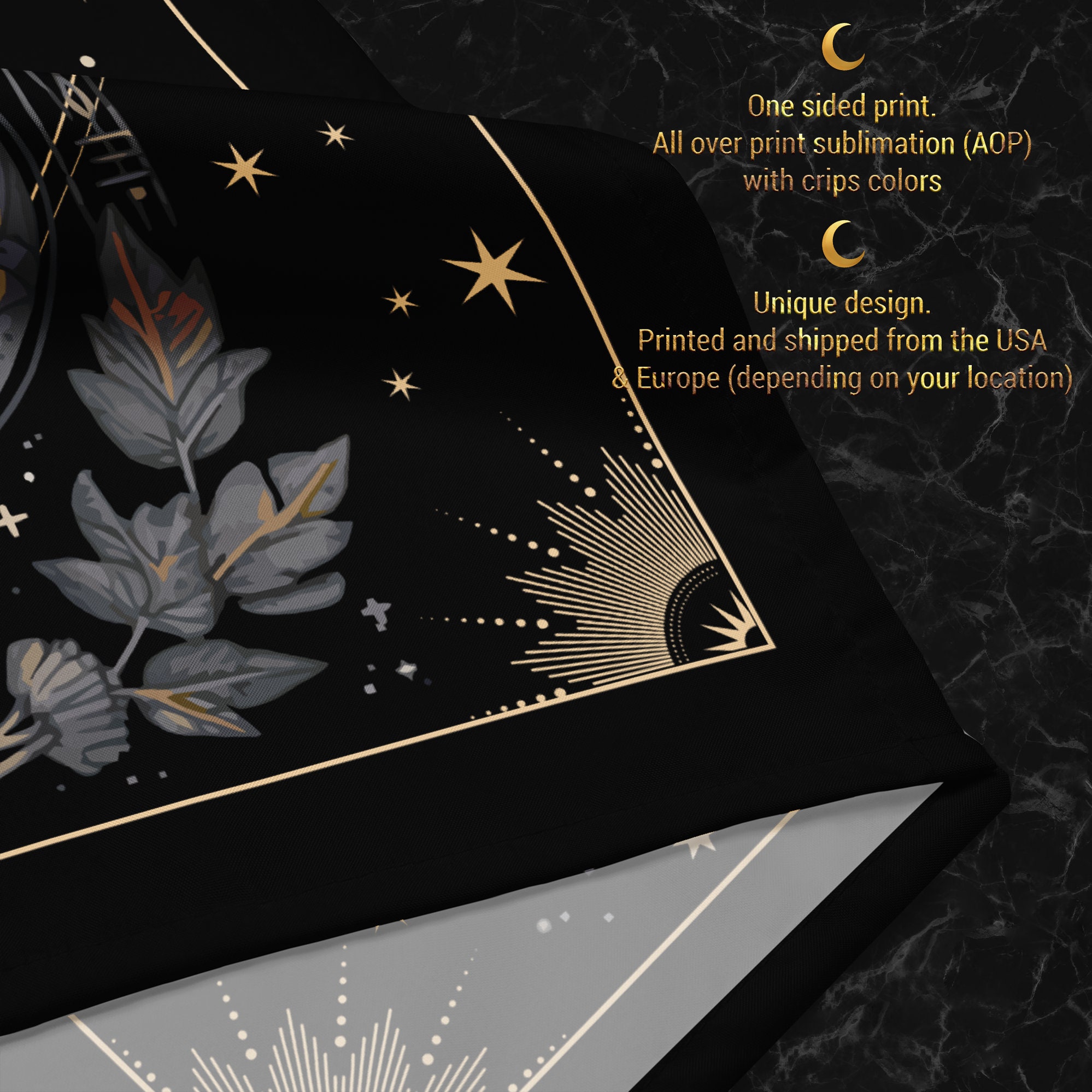 Celestial Snake Moon Phases Floral Altar Cloth, Oracle Academia Pagan ...