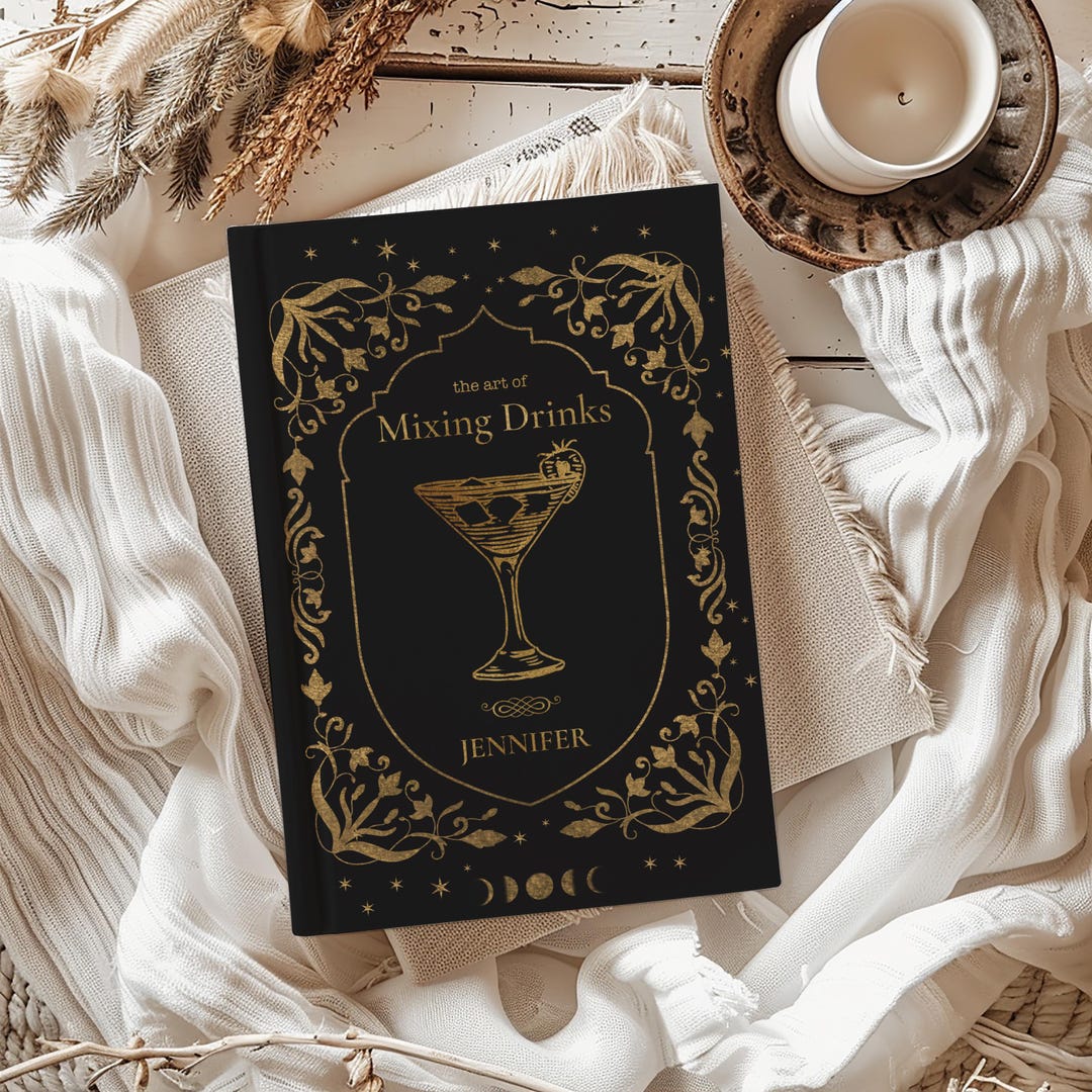 Personalized Cocktails Recipe Book, Mixology Cooking Gift Bartender ...