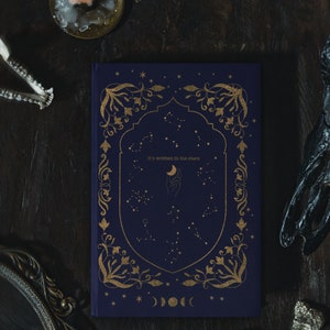 Stars & Moon Phases Book of Shadows Hardcover Journal, Constellations ...