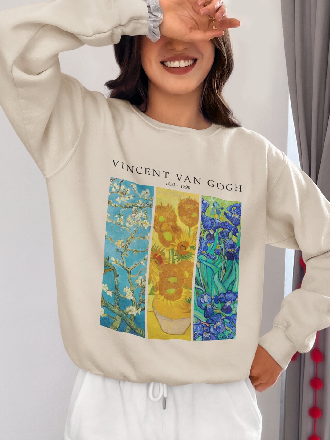 Van Gogh Collage Art History Sweater, Grunge Aesthetic Vincent Van Gogh ...