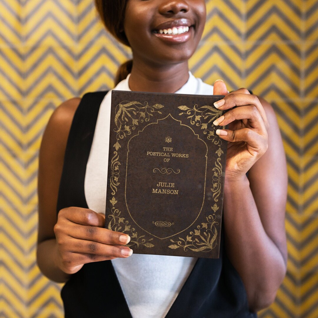 Personalized Hardcover Journal, Bookish Gift for Writers, Poetry Diary ...