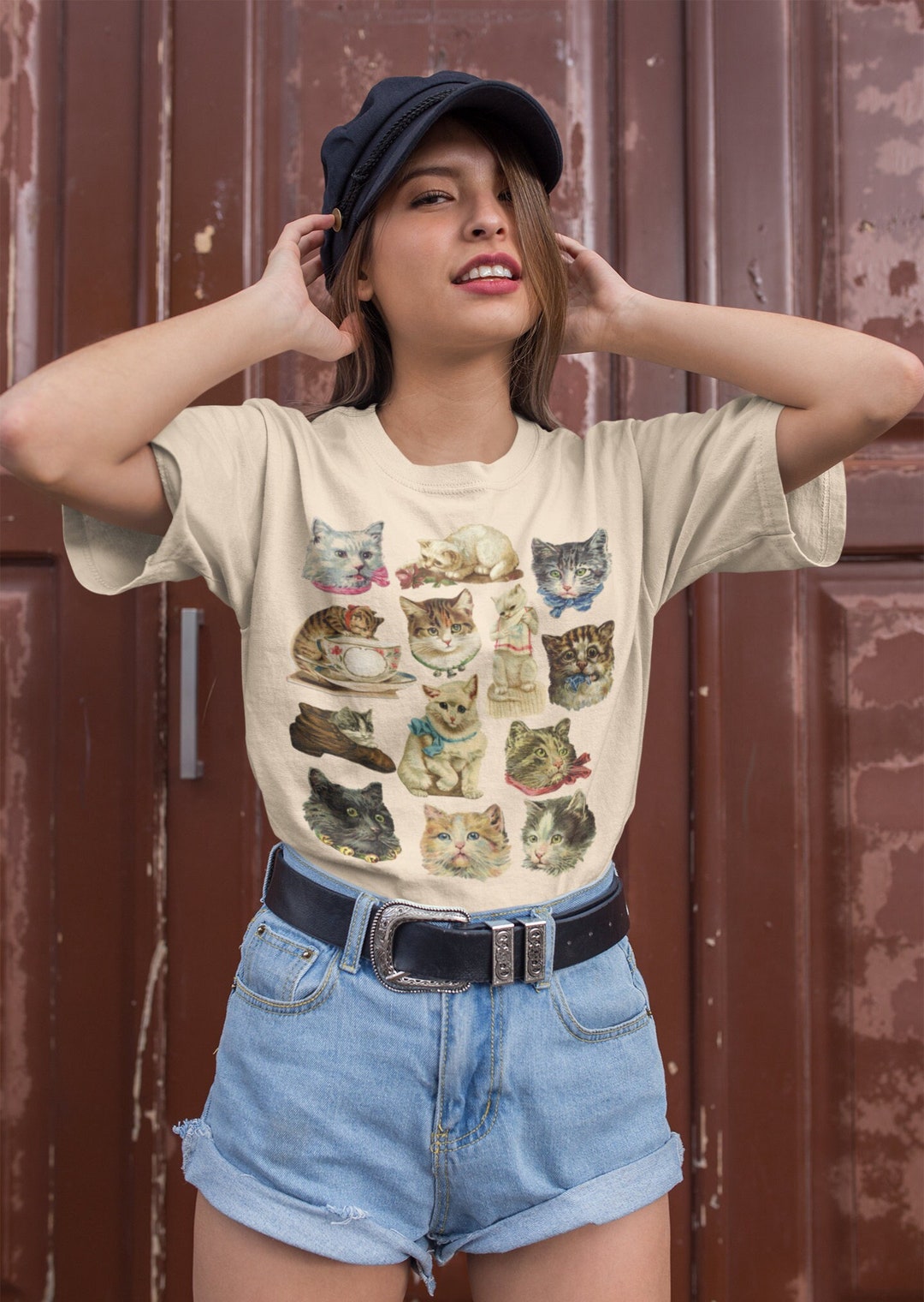 Cottagecore Cat Shirt, Cute Retro Funny Cats Shirt, Goblincore Clothes ...