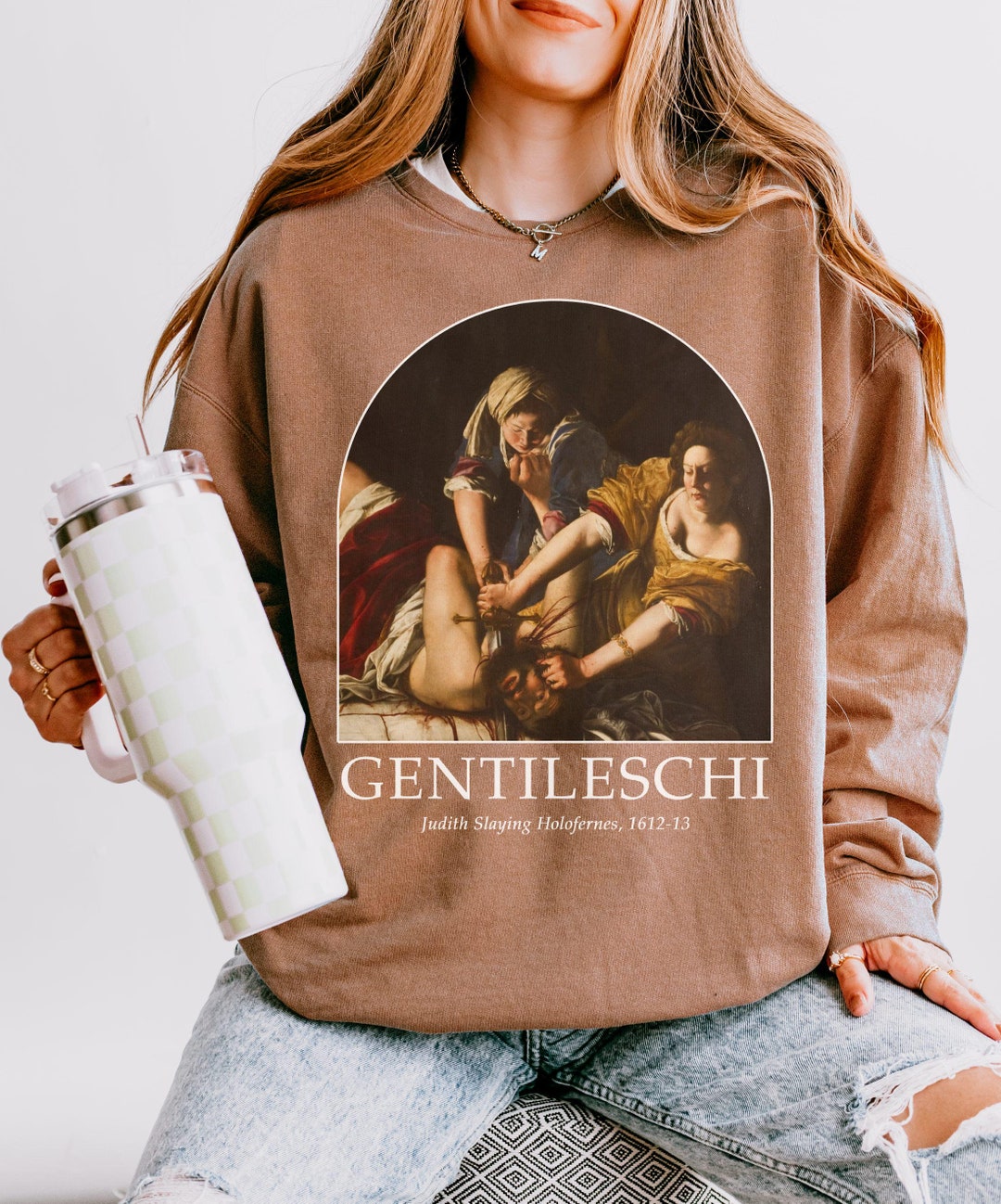 Artemisia Gentileschi Art Crewneck, Judith Slaying Holofernes Famous ...