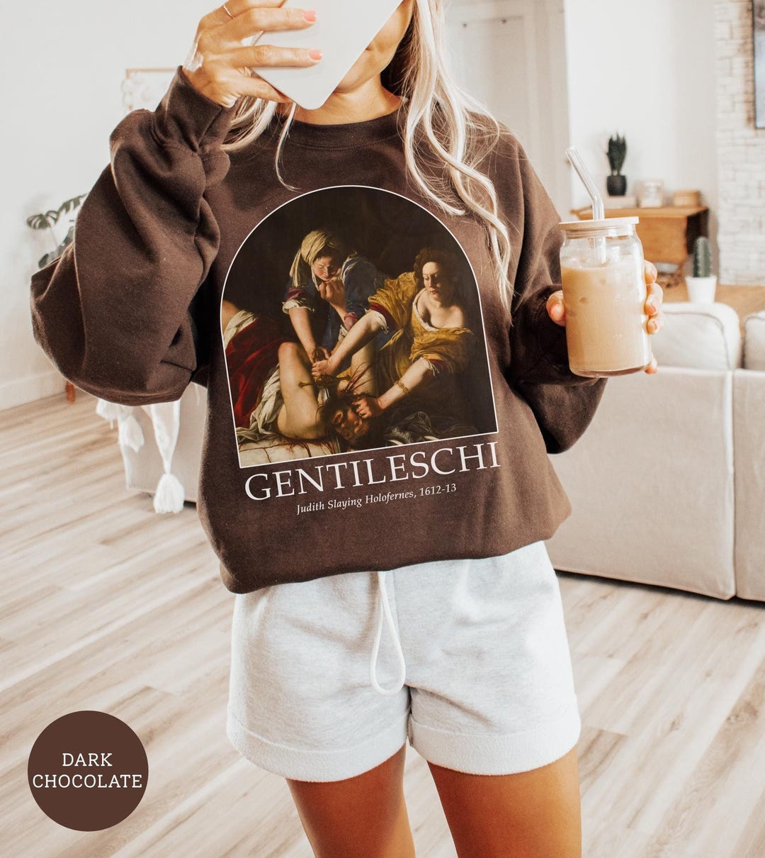 Artemisia Gentileschi Art Crewneck, Judith Slaying Holofernes Famous ...