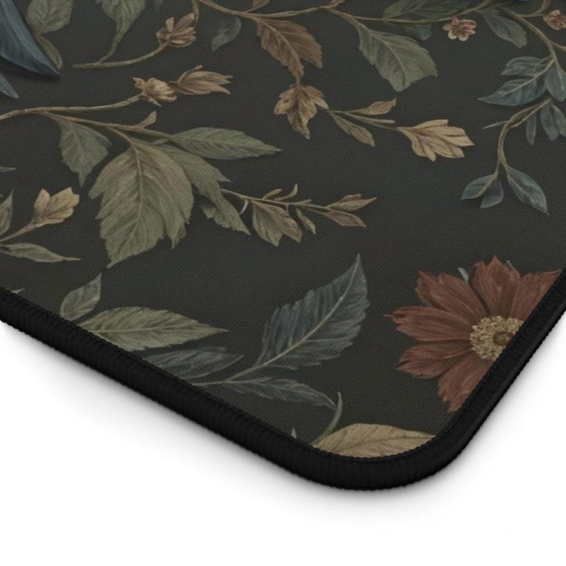 Raven Medieval Desk Mat, Cottagecore Crow Desk Pad Castlecore Decor ...