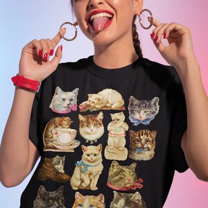 Cottagecore Cat Shirt, Cute Retro Funny Cats Shirt, Goblincore Clothes ...
