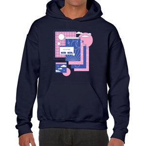 Vaporwave Retrowave Game Computer Hoodie, Pastel Goth Clothing ...