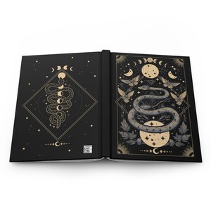 Celestial Snake Book of Shadows Hardcover Journal, Grimoire Witchy ...