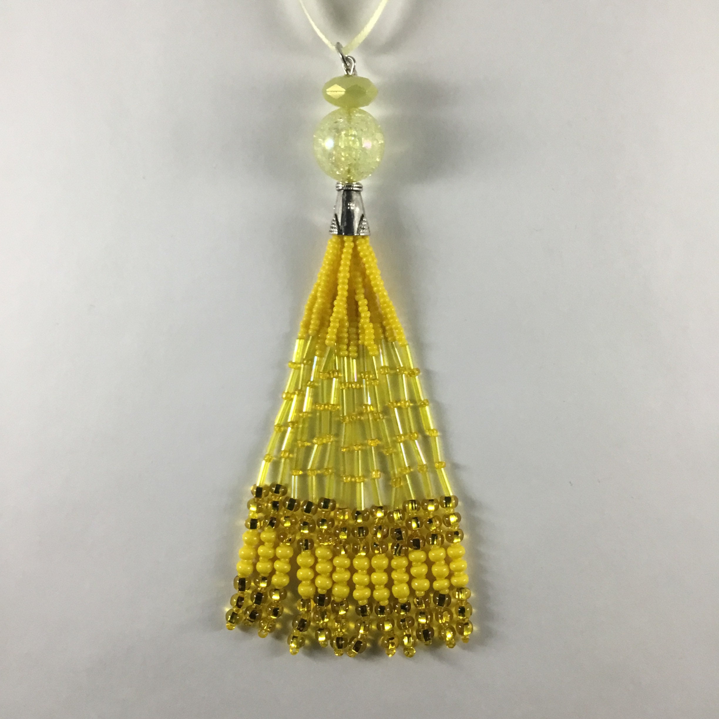 Yellow Beaded Tassel - Etsy