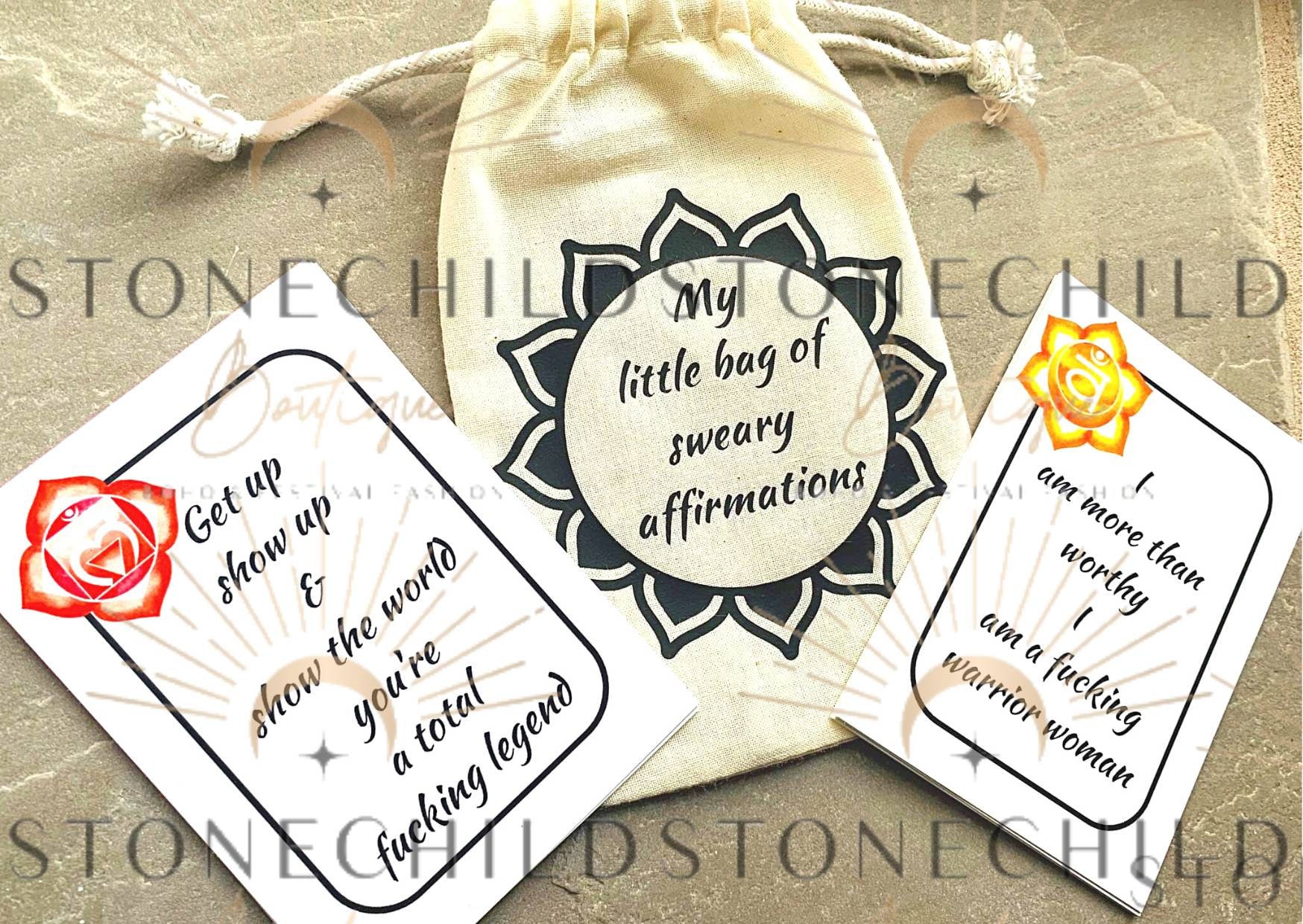 Sweary Affirmation Cards / Original Design / Affirmation Cards - Etsy
