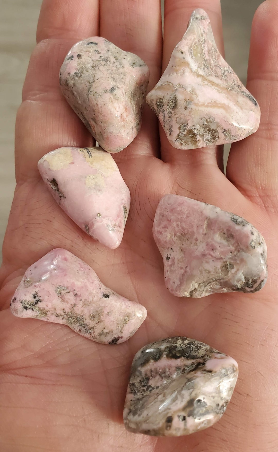 Tumbled Rhodonite AAA Quality 8 Oz Lot Brazil - Etsy