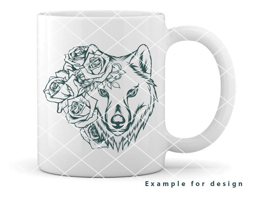 Wolf With Flowers Svg Wolf Flower Svg Wolf Svg Floral Wolf - Etsy Australia