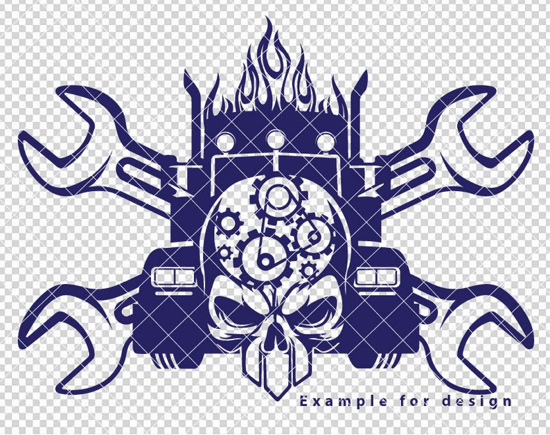 Skull Mechanic Svg Skull Svg Truck Svg Wrench Svg Mechanic - Etsy
