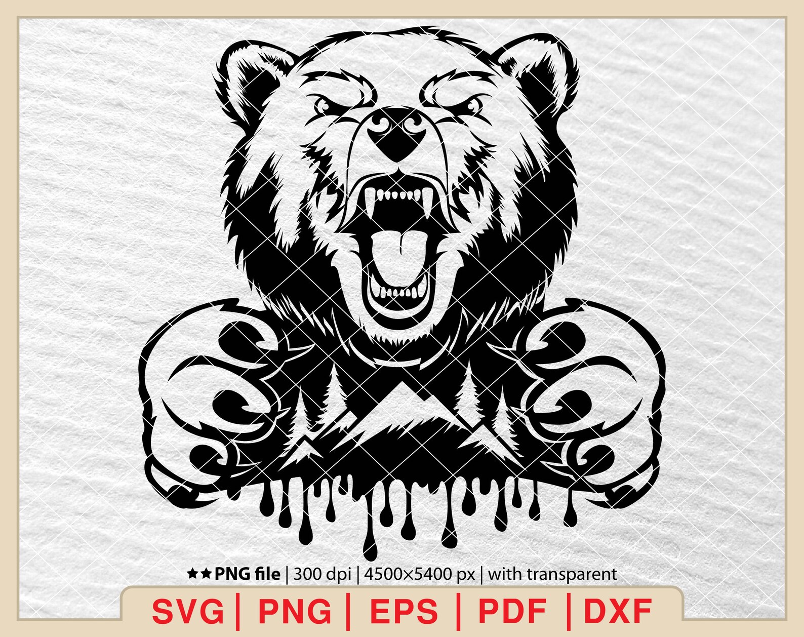 Bear Claw Scratch Svg, Bear Head Svg, Bear Face Svg, Grizzly Bear Svg ...