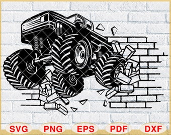 Crashing Truck Svg - Etsy